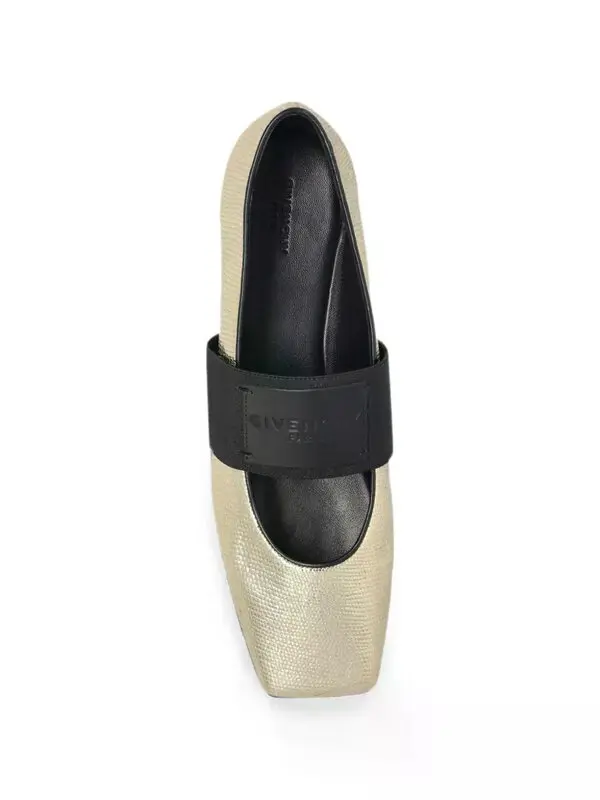 Givenchy Sliced Metallic Leather Ballet Flats