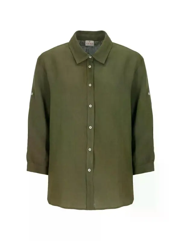 EMME Button-up Quarter-sleeved Shirt - Green