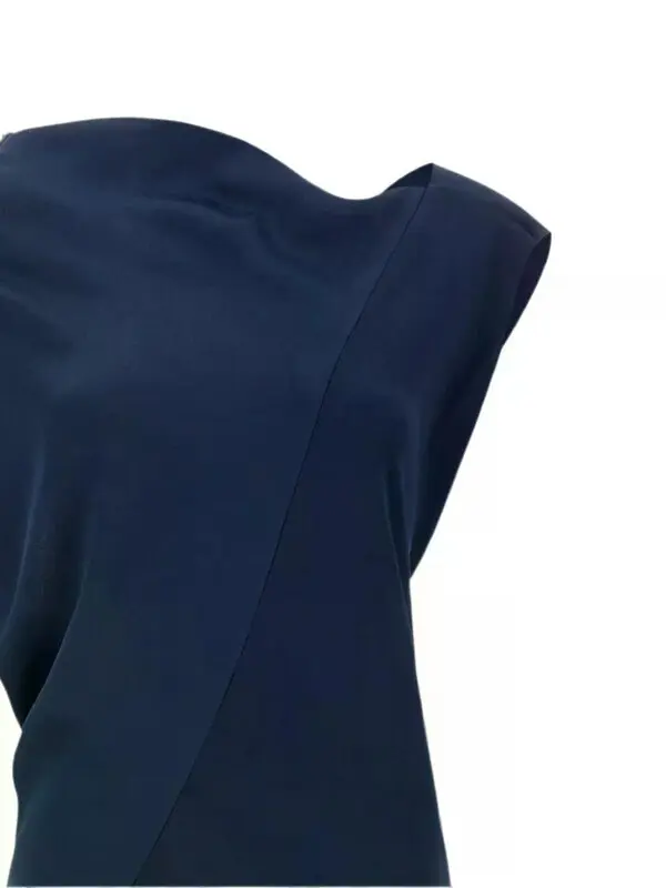 Alberta Ferretti Asymmetrical Draped Midi Dress