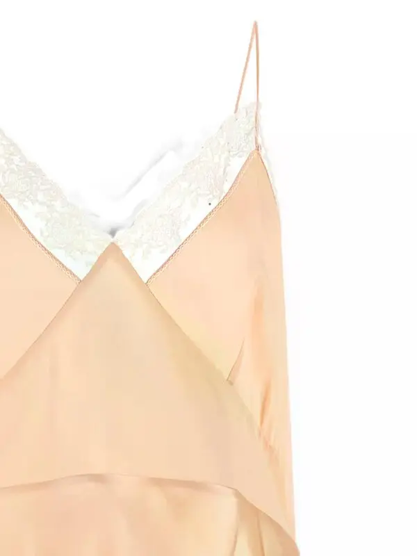 Magda Butrym Lace-trimmed Draped Silk Satin Dress