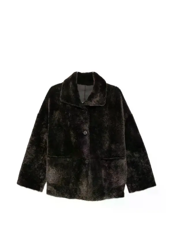 ARMA Button-up Shearling Jacket - Brown