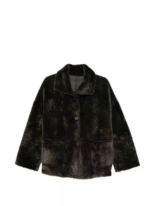 ARMA Button-up Shearling Jacket - Brown