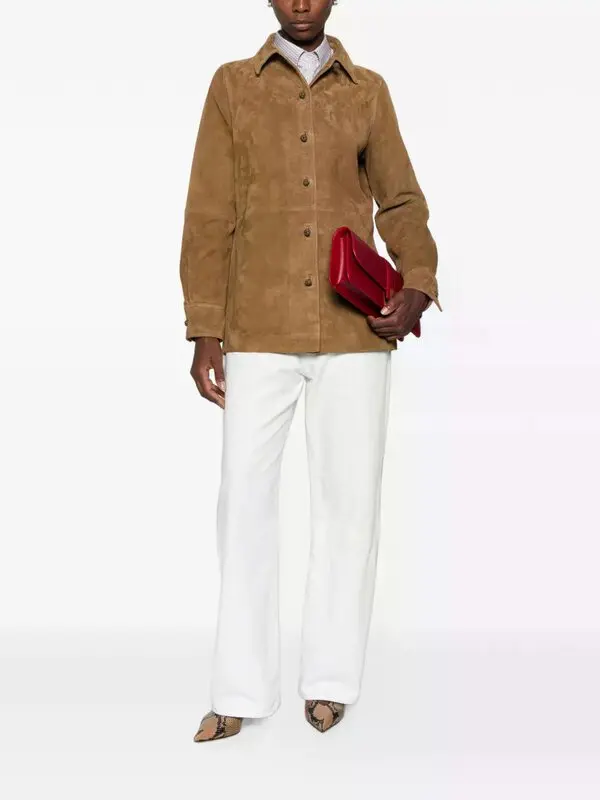 RÓHE Mandarin-fastening Coat - Brown