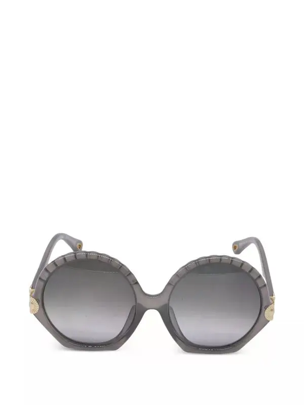 Chloé Vera Seashell Round Sunglasses - Grey