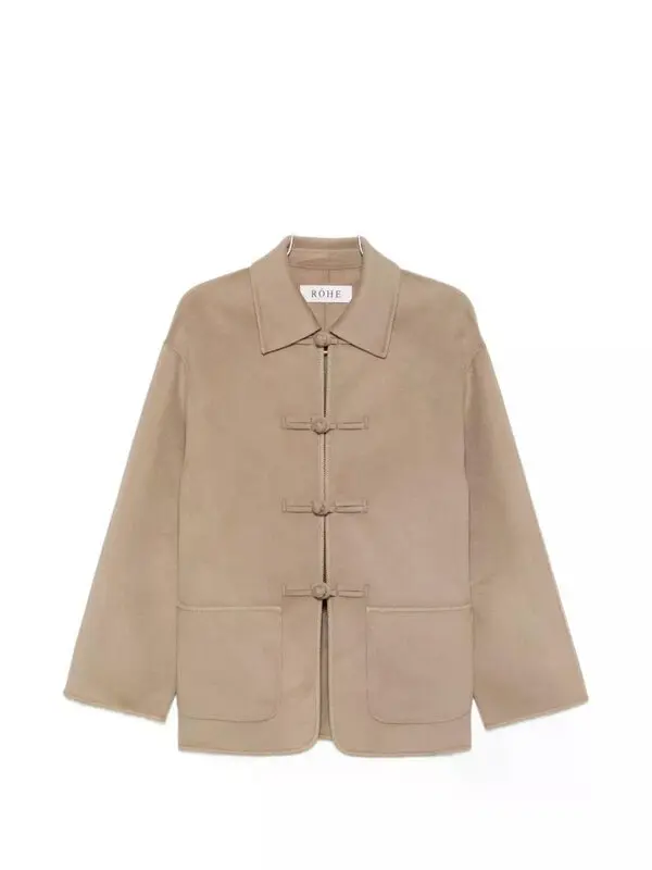RÓHE Mandarin-fastening Jacket - Brown