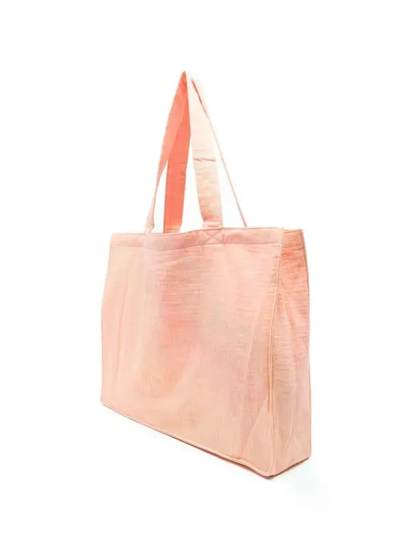 MC2 SAINT BARTH Logo Embroidered Beach Bag - Orange