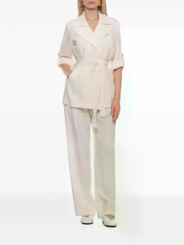 Marella Belted Notch-lapel Duster Coat