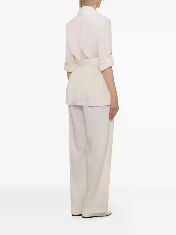 Marella Belted Notch-lapel Duster Coat
