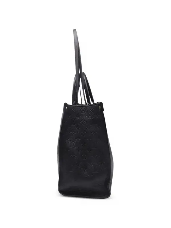 LOUIS VUITTON Giant Onthego Gm Leather Tote Bag - Black