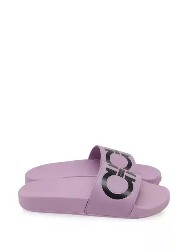 FERRAGAMO Groovy Gancini Slide Sandals