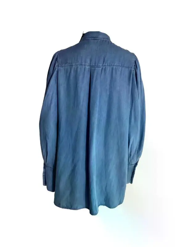 Mother Of Pearl Bishop Sleeve Buttoned Shirt