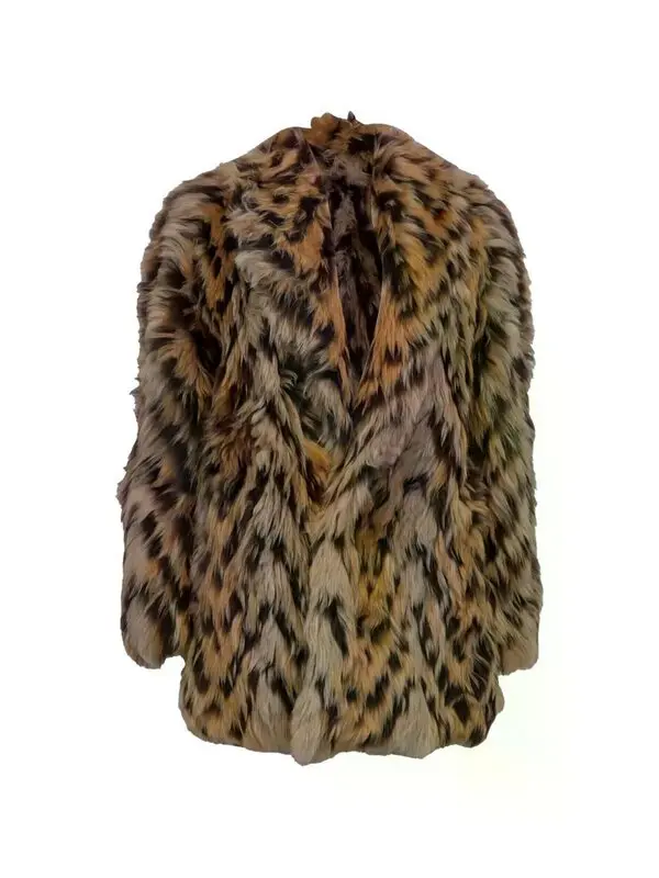 Saint Laurent Leopard-print Oversized Coat - Brown