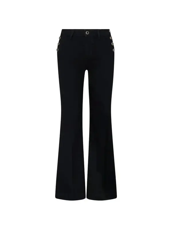 Liu Jo Flare Jeans With Jewel Buttons - Black
