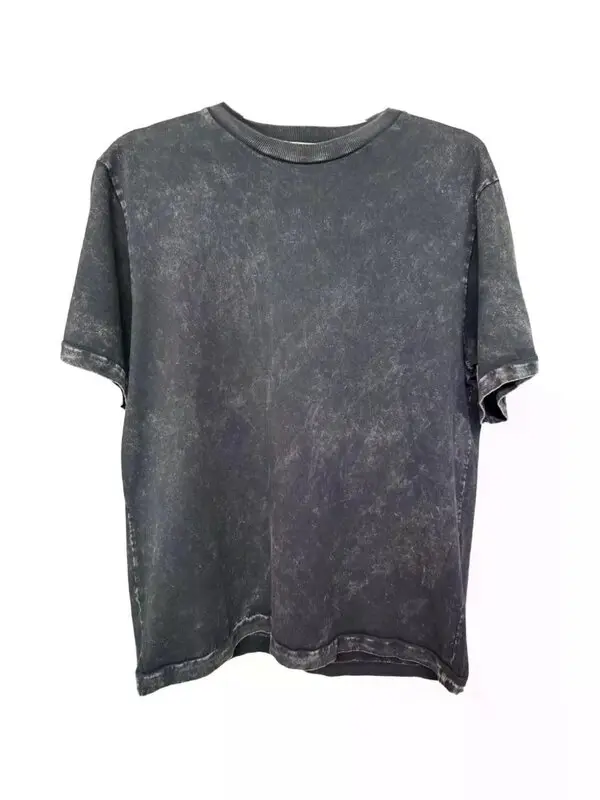 ATOMO FACTORY Acid-wash Jersey T-shirt - Black