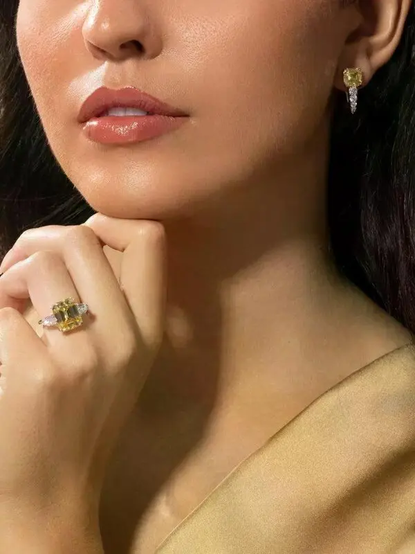 FANTASIA BY DESERIO Square-cut Cubic Zirconia Earrings