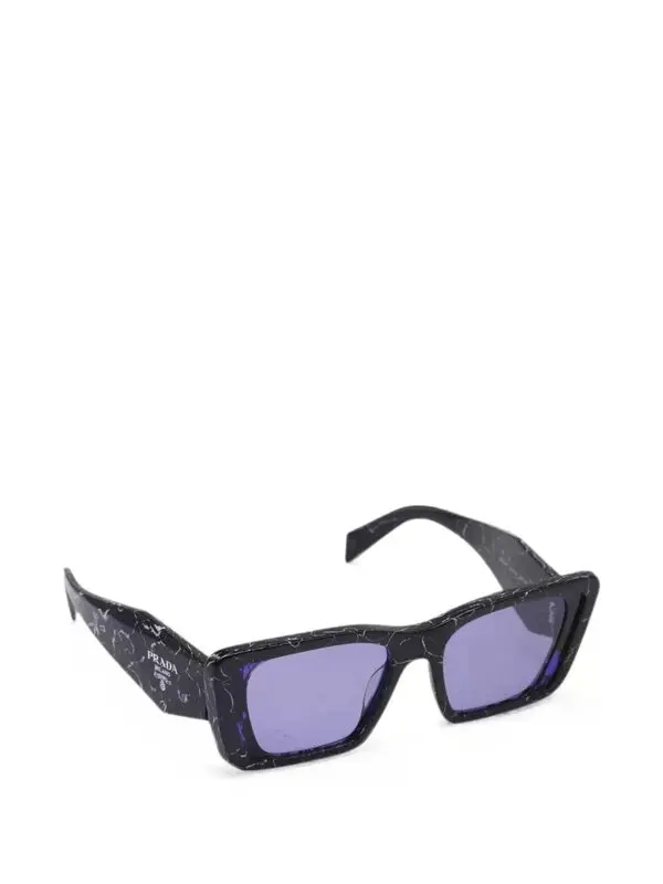 Prada Marble-print Geometric Sunglasses