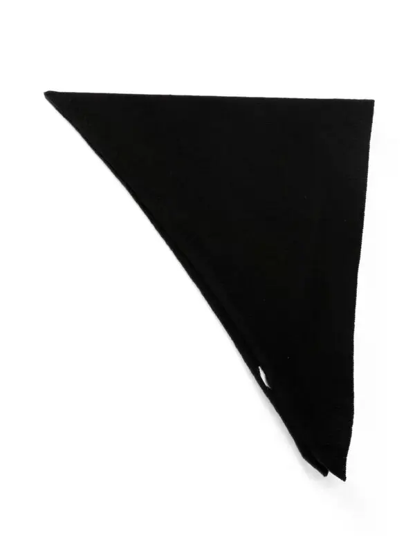 RÓHE Knitted Triangular Scarf - Black