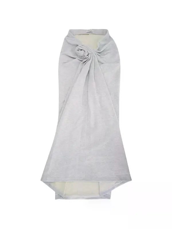 Magda Butrym Rosette-detail Jersey Asymmetric Skirt - Grey
