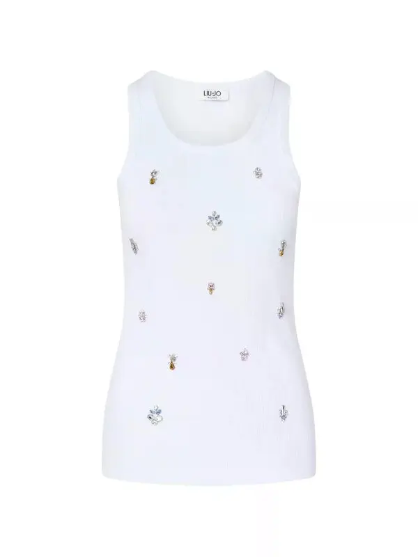 Liu Jo T-shirt With Jewel Decoration - White