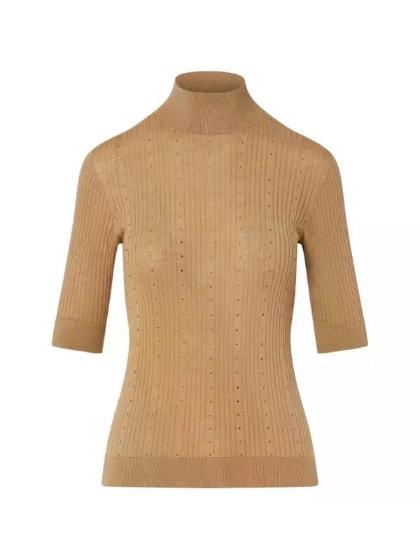 Liu Jo Wool Top With Rhinestones