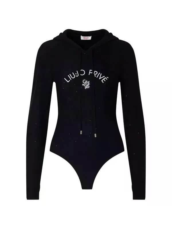 Liu Jo Knit Bodysuit With Hood - Black