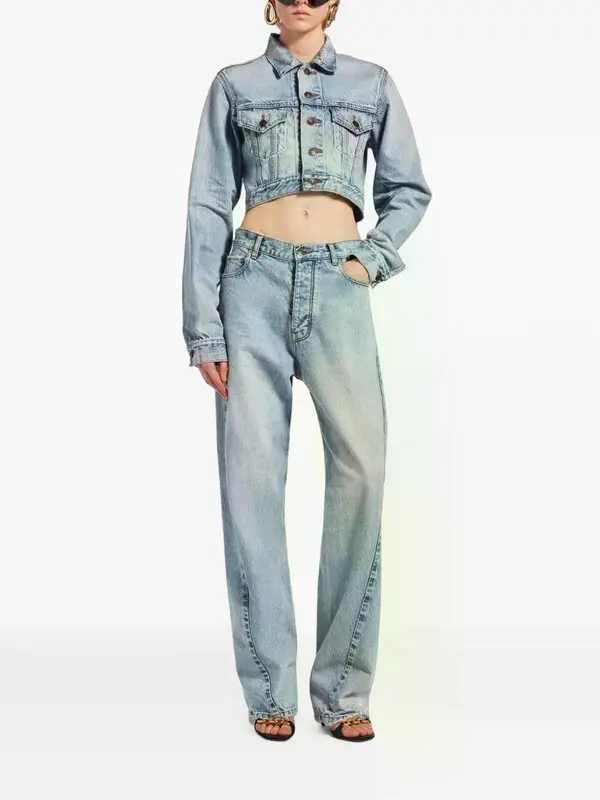 Balenciaga Faded Twisted-seam Jeans