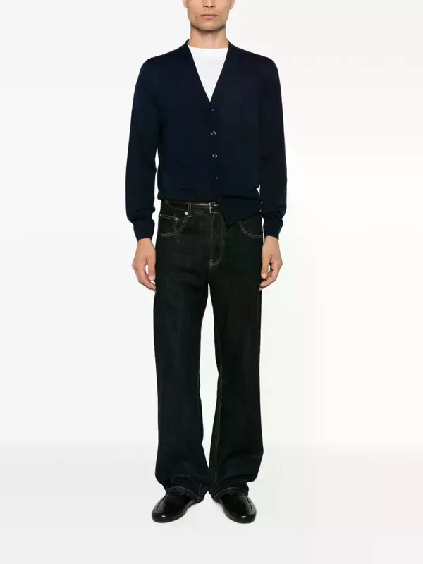 Canali Button-fastening V-neck Cardigan