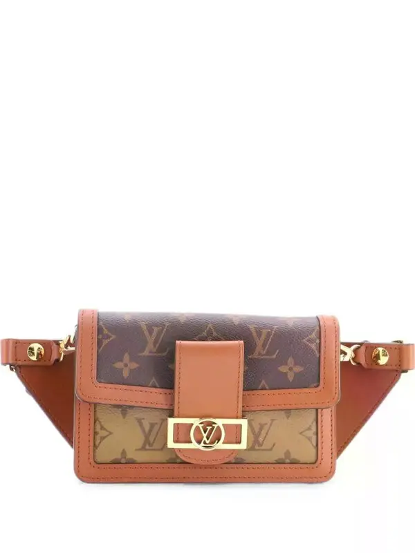 LOUIS VUITTON Dauphine Bumbag Reverse Monogram Canvas Belt Bag - Brown