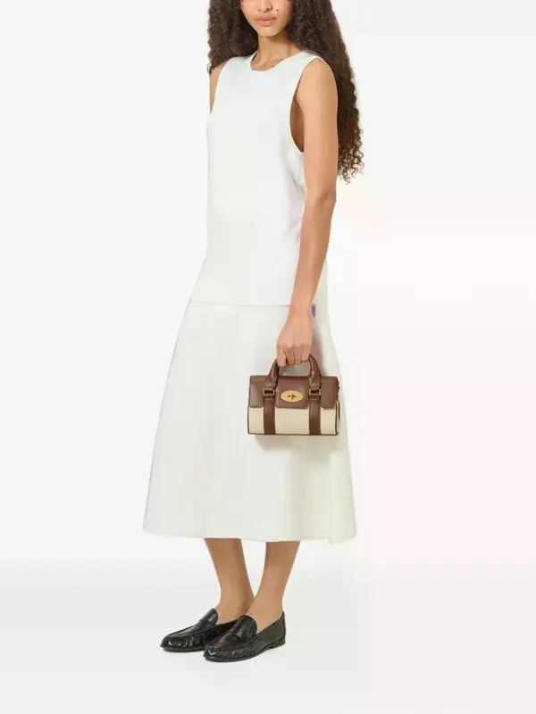 Mulberry Mini Bayswater Raffia Shoulder Bag - Neutrals