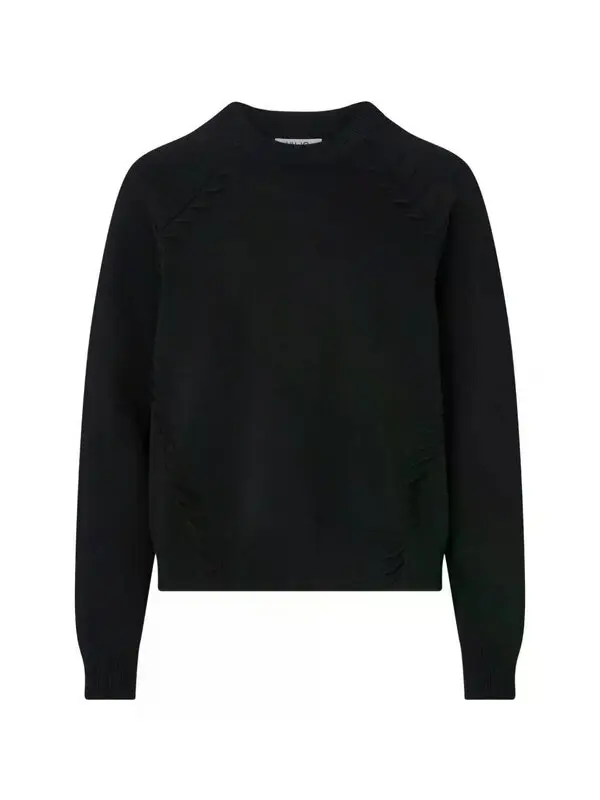 Liu Jo Boxy Sweater With Braided Details - Black