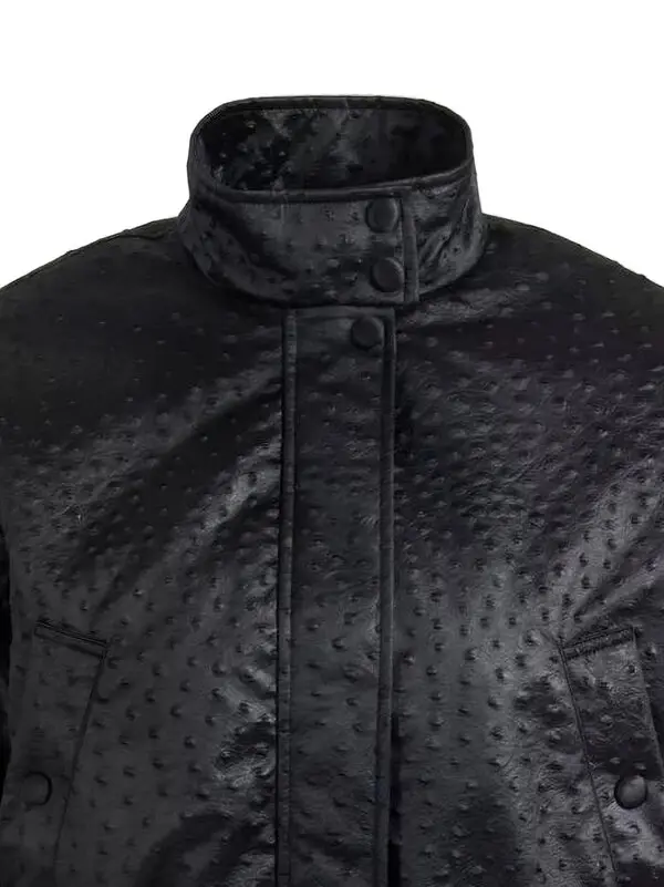 Elisabetta Franchi Ostrich-effect Bomber Jacket
