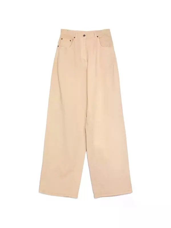N°21 Tonal-topstitching Wide-leg Jeans - Neutrals
