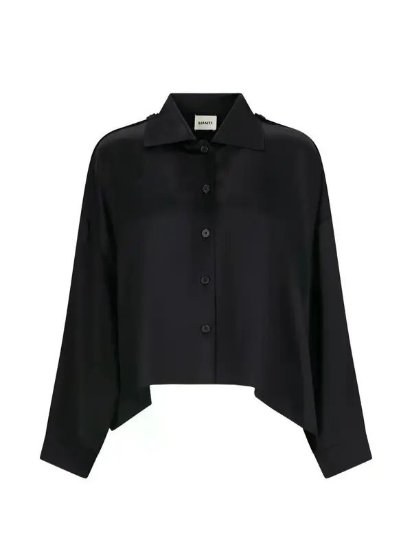 Khaite Bodine Epaulette Shirt - Black