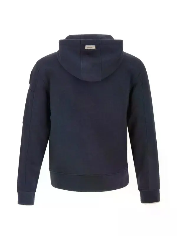 BLAUER. Logo-patch Zip-up Hoodie
