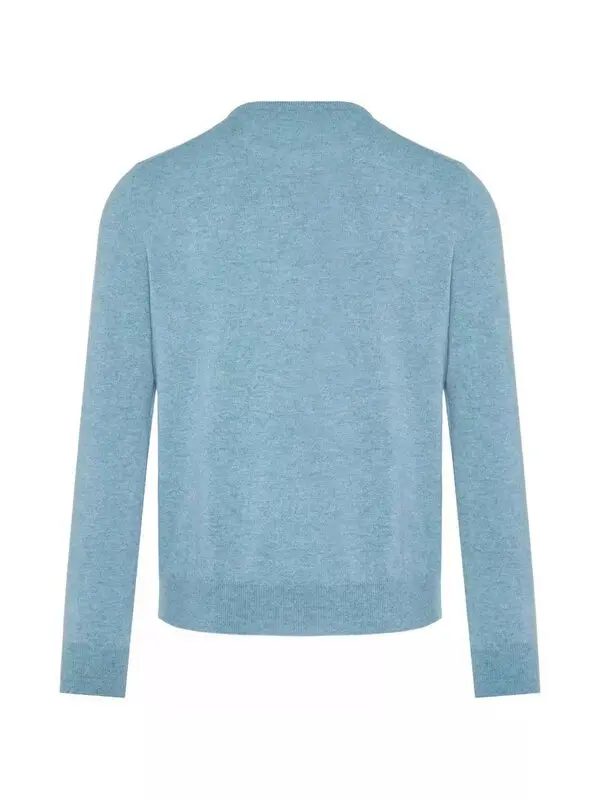 GRAN SASSO Crew-neck Ribbed-trim Sweater - Blue