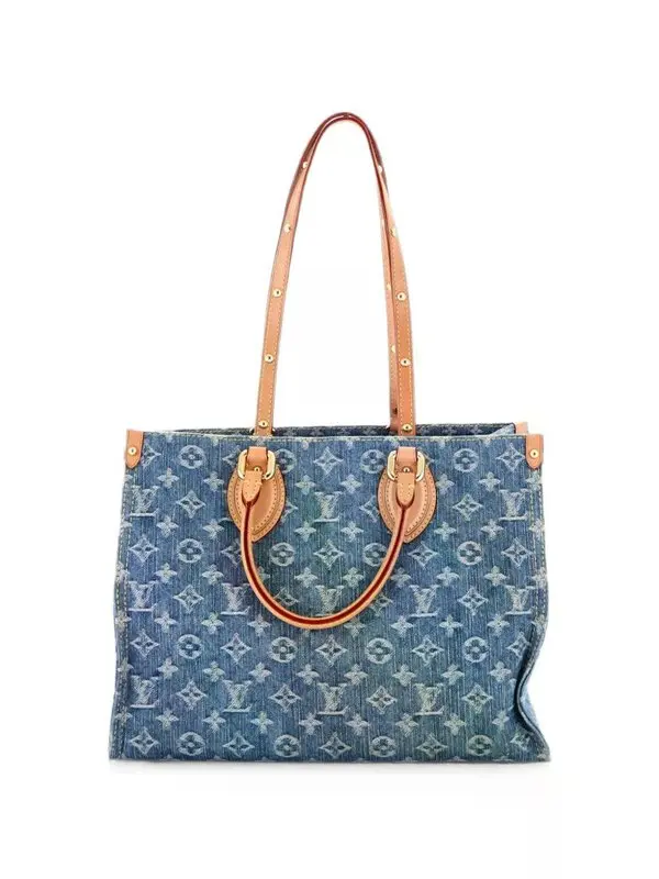 LOUIS VUITTON Monogram Denim Mm Tote Bag