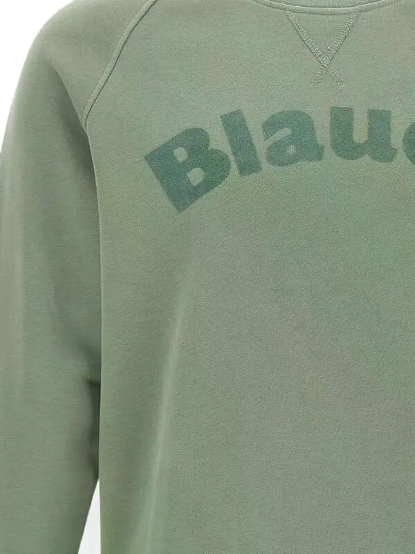 BLAUER. Logo-print Raglan-sleeve Sweater