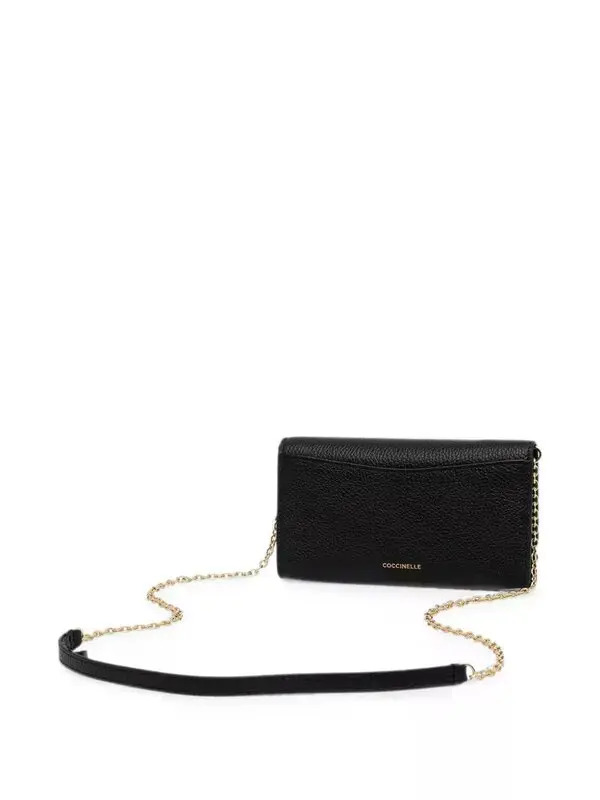 COCCINELLE Grained-leather Chain-link Wallet - Black
