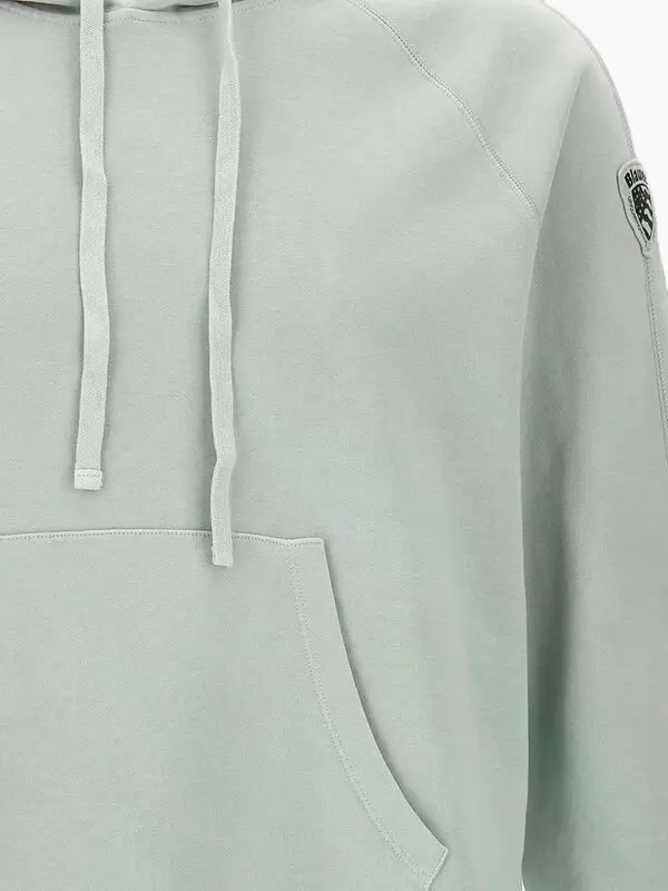 BLAUER. Logo-patch Raglan-sleeve Hoodie