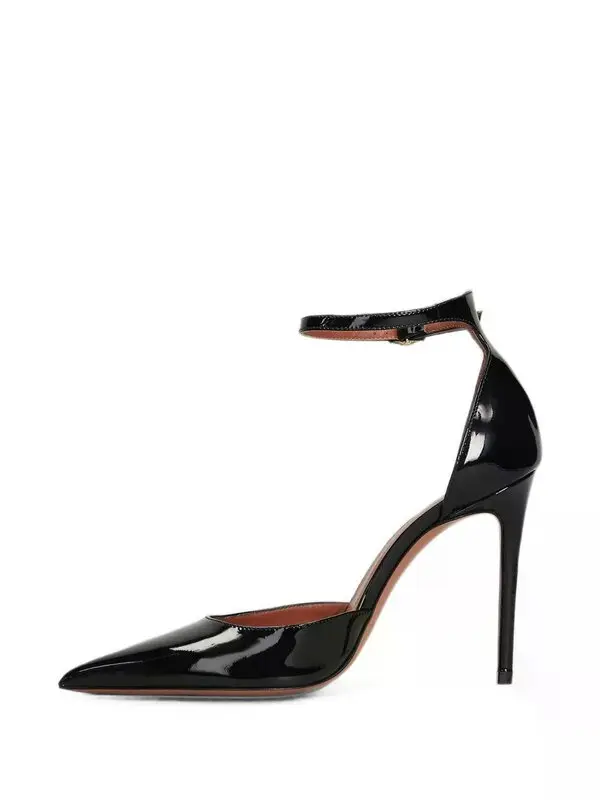 CASTAGNA Caryn Patent Leather Ankle Strap Stiletto Pumps