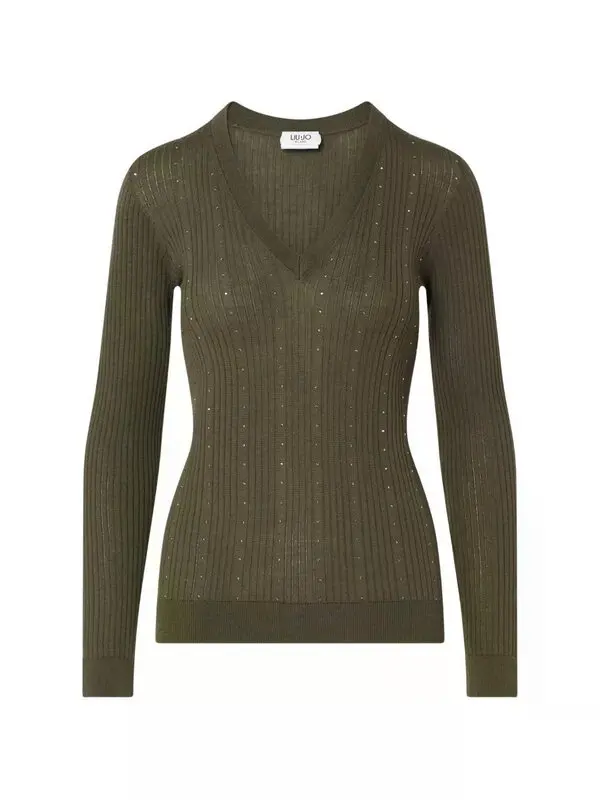 Liu Jo Wool Sweater With V-neck