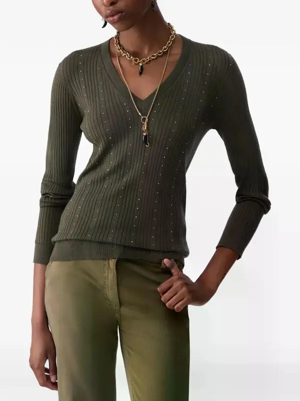 Liu Jo Wool Sweater With V-neck