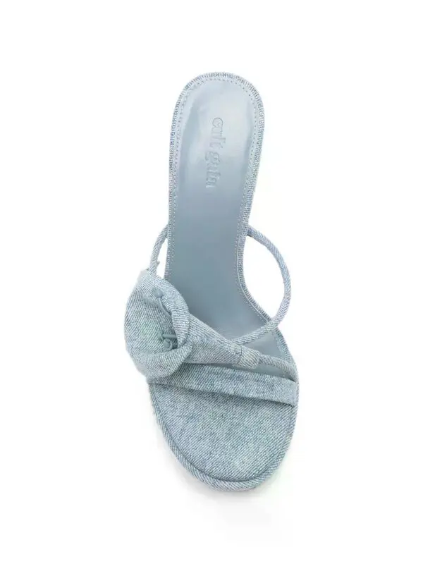 Cult Gaia Cori Knot Detail Stiletto Sandals - Blue