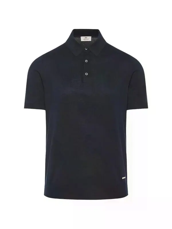 MANDELLI Short-sleeve Polo Shirt - Blue