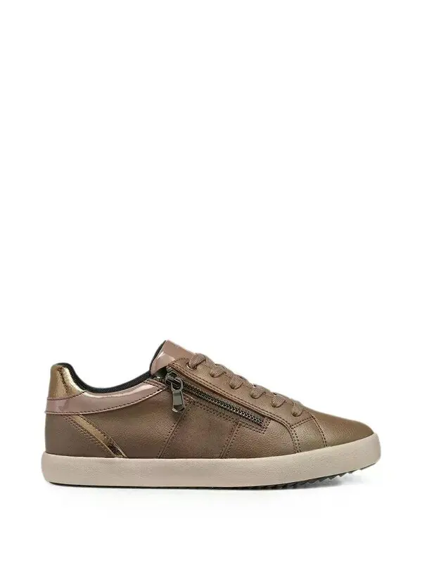 Geox Side-zip Panelled Sneakers - Brown