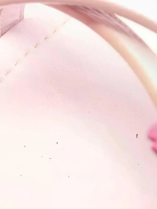 LOUIS VUITTON X Murakami Leather Flower Detail Platform Sandals - Pink