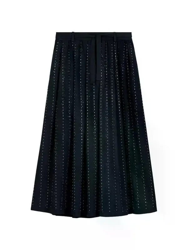 Maje Embellished A-line Midi Skirt - Blue
