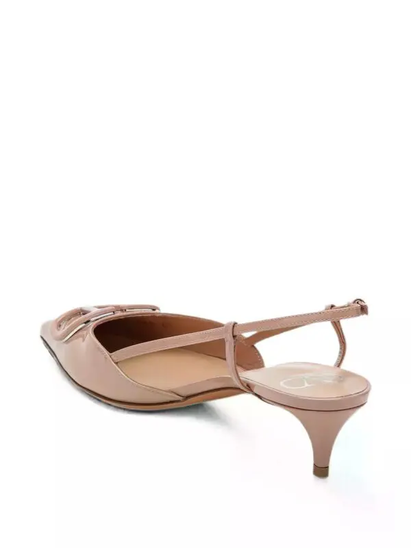 Valentino Garavani Vlogo Signature Slingback Pumps - Neutrals