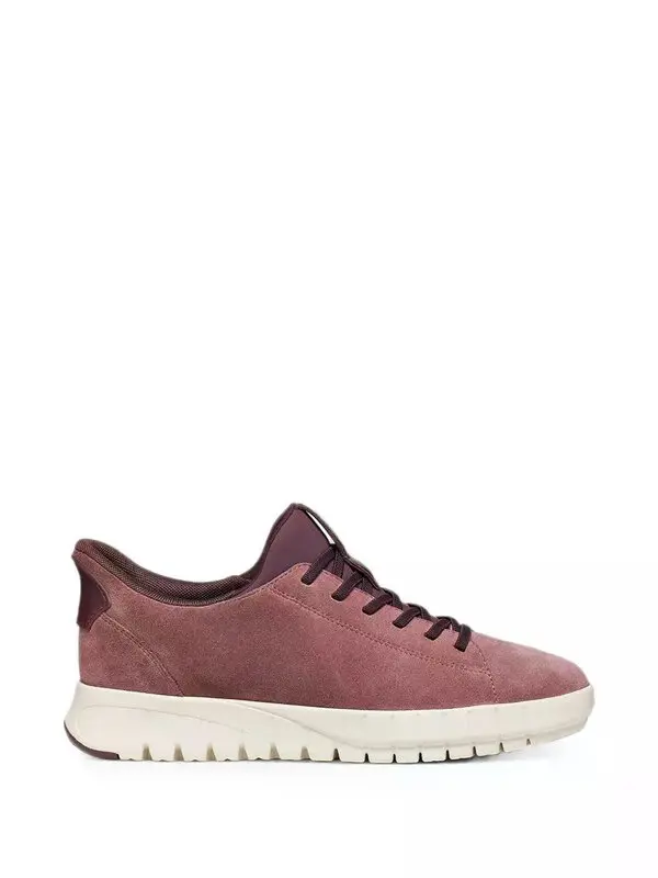 Geox Suede Lace-up Sneakers - Pink