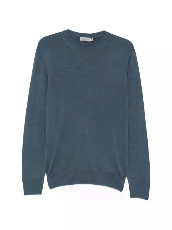 Canali Wool Crew-neck Sweater - Blue